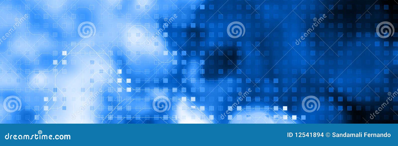 Technology Web header blue stock illustration. Illustration of global ...