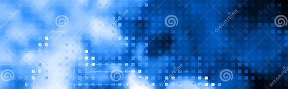 Technology Web header blue stock illustration. Illustration of global ...