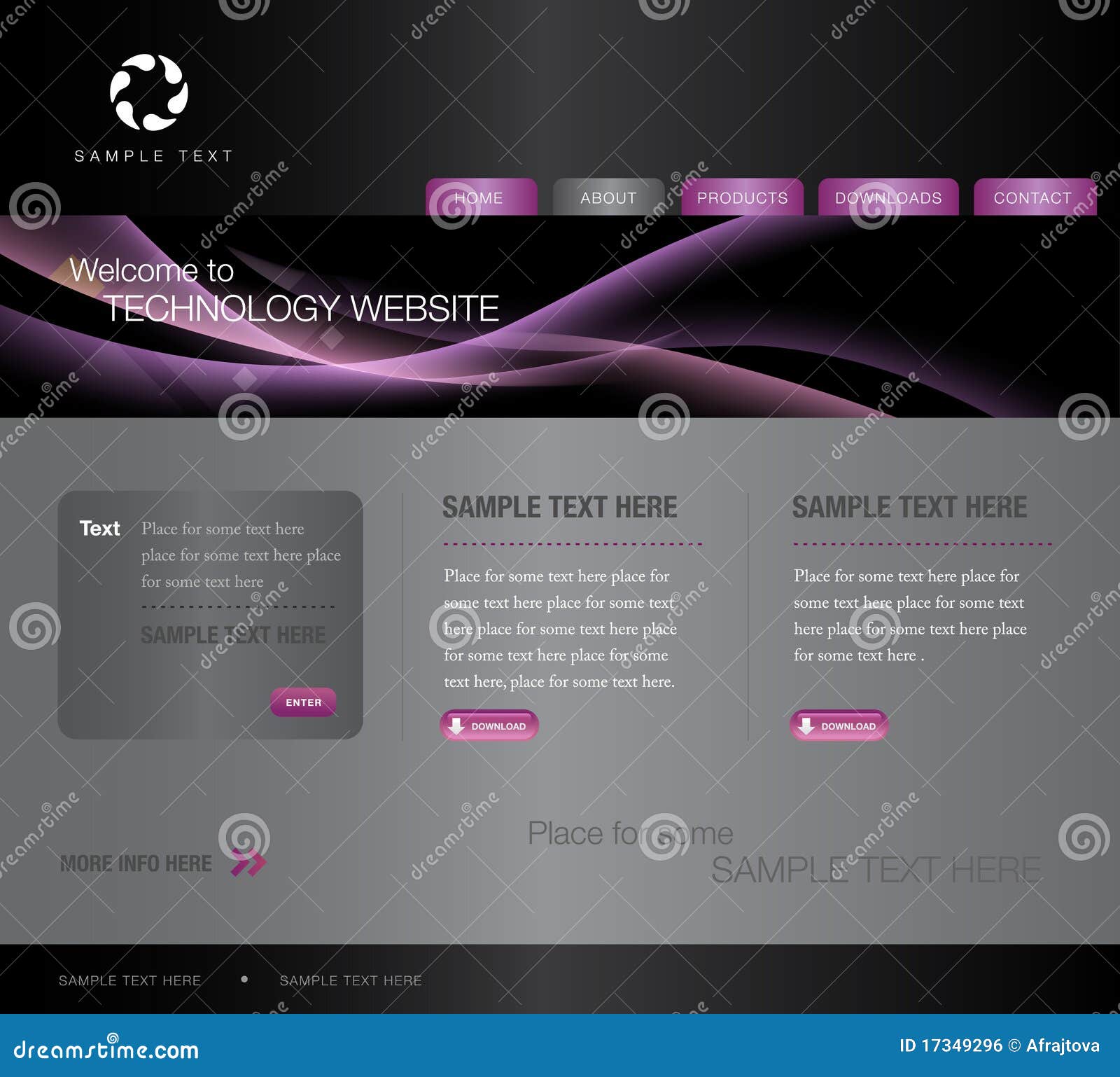 Technology Website stock vector. Illustration of modern - 17349296