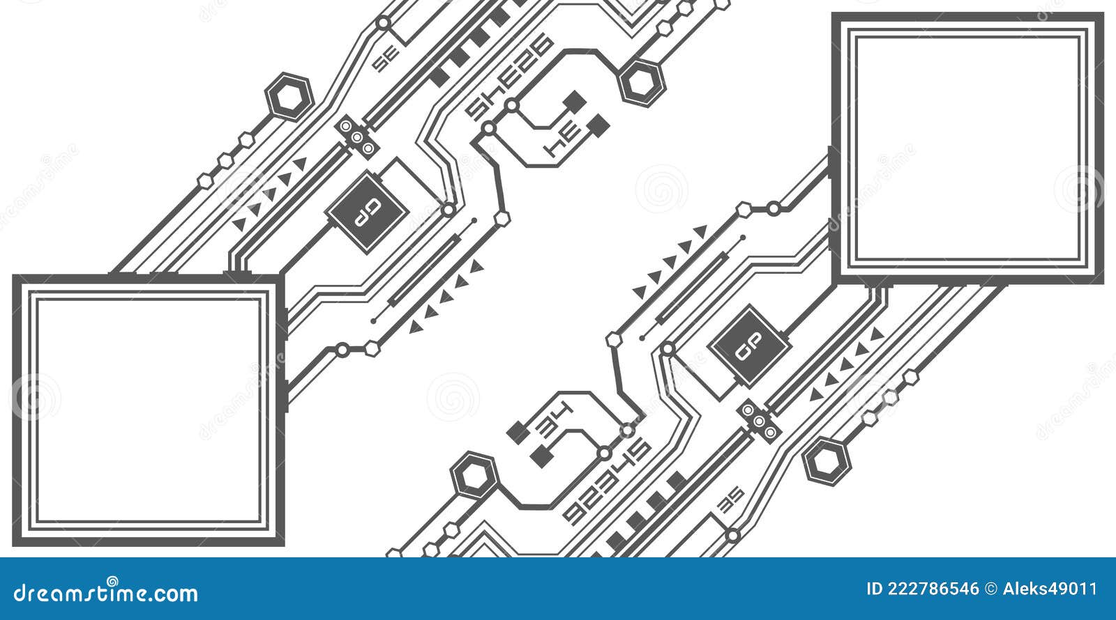 Technology White Background .Electronic Chip.Technical Background of ...