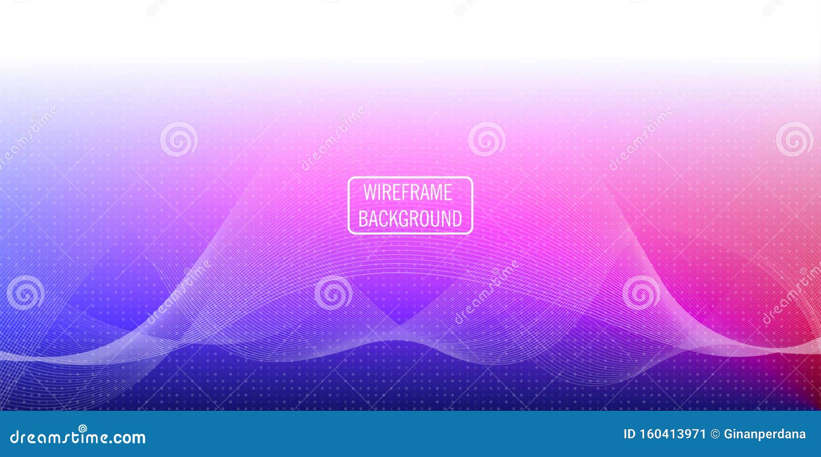 Technology Wireframe Wave Abstract Background Stock Vector ...