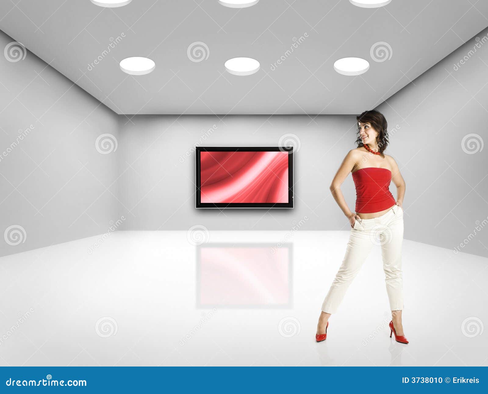 Technology woman stock photo. Image of cute, screen, house - 3738010