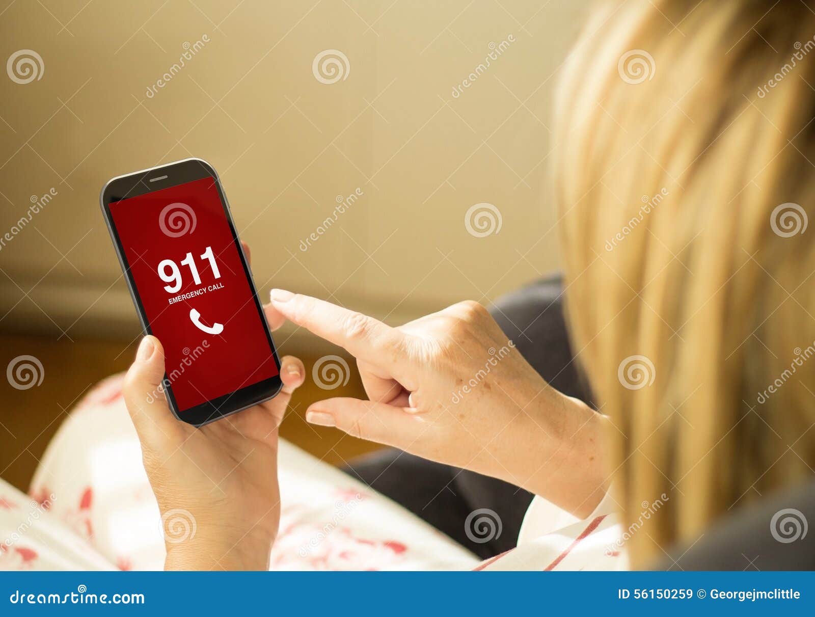 Technology Woman Emergency Call Stock Image - Image of cellular, mobile ...