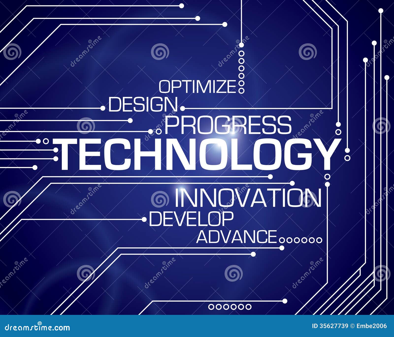 Technology Word Background stock vector. Illustration of simple - 35627739