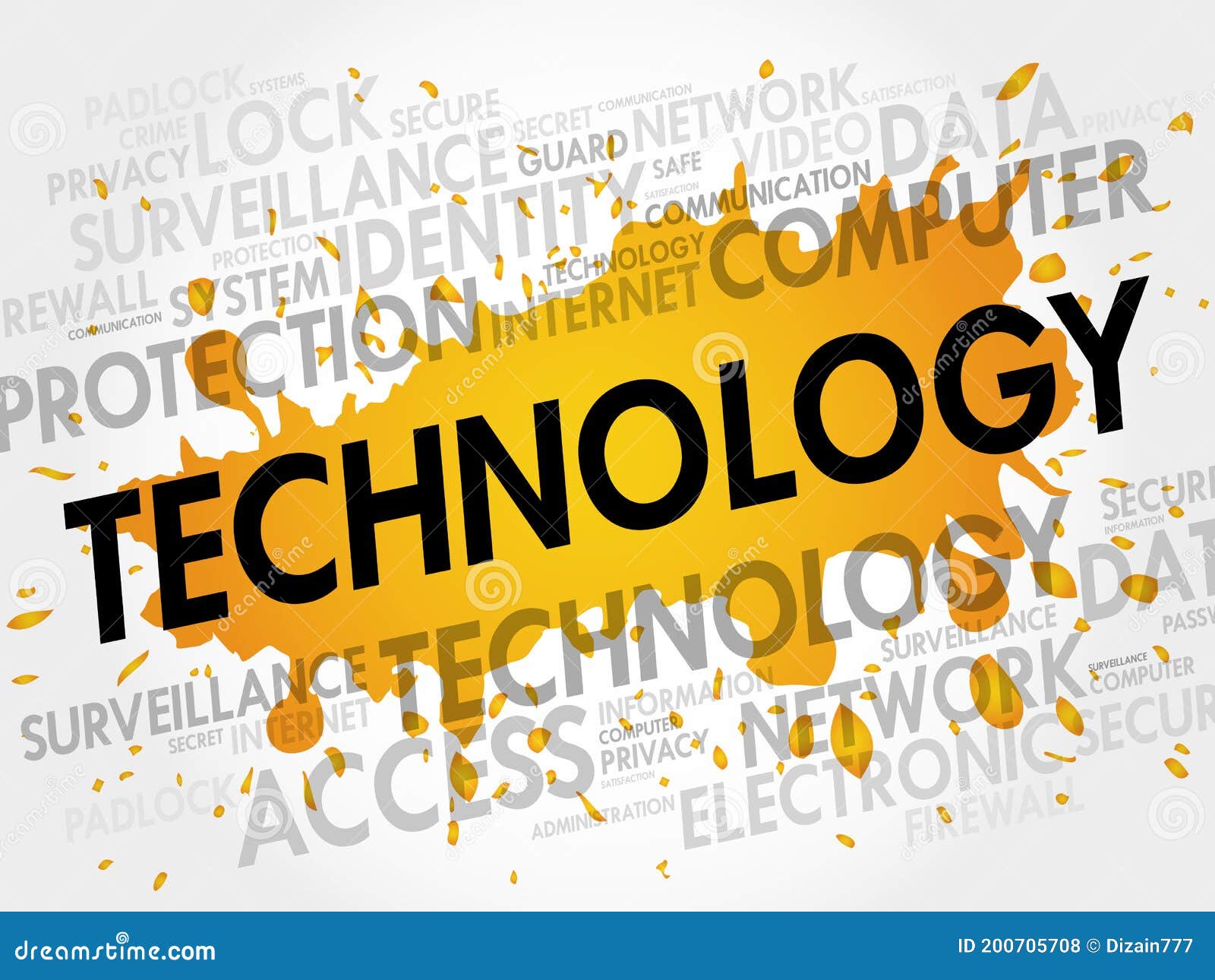 TECHNOLOGY word cloud stock illustration. Illustration of navigation ...