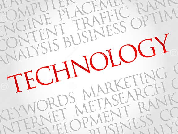 TECHNOLOGY word cloud stock illustration. Illustration of future ...