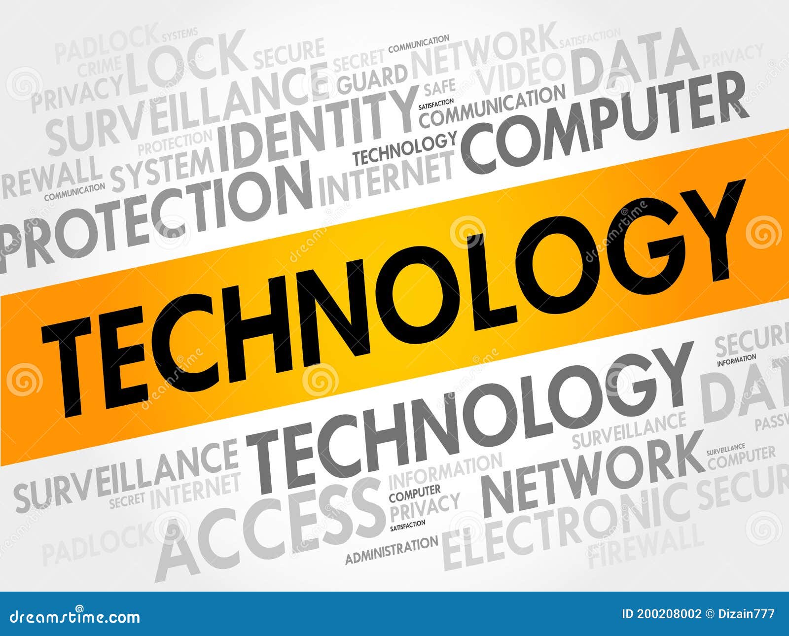TECHNOLOGY word cloud stock illustration. Illustration of information ...