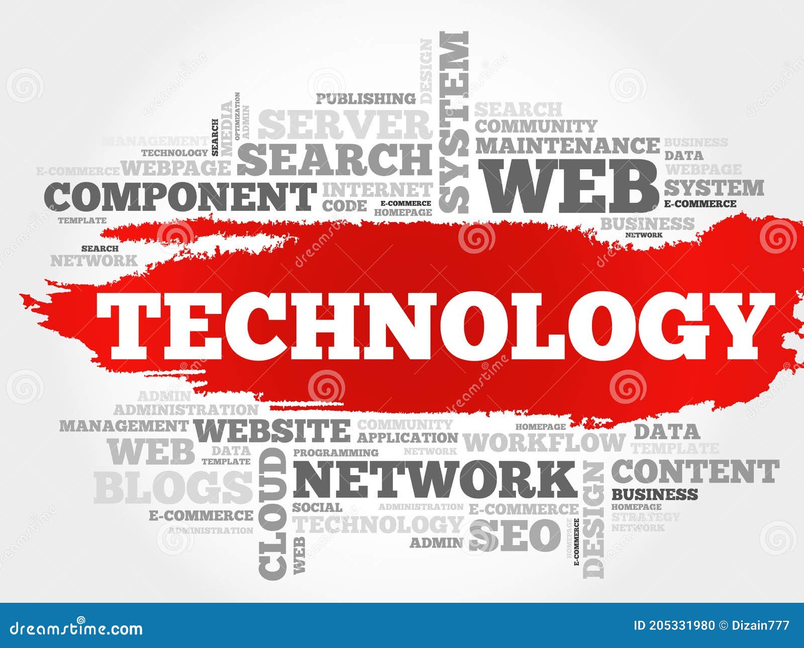 TECHNOLOGY word cloud stock illustration. Illustration of digital ...