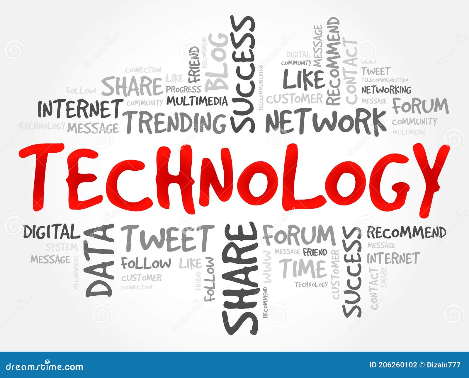 Technology word cloud stock illustration. Illustration of computing ...