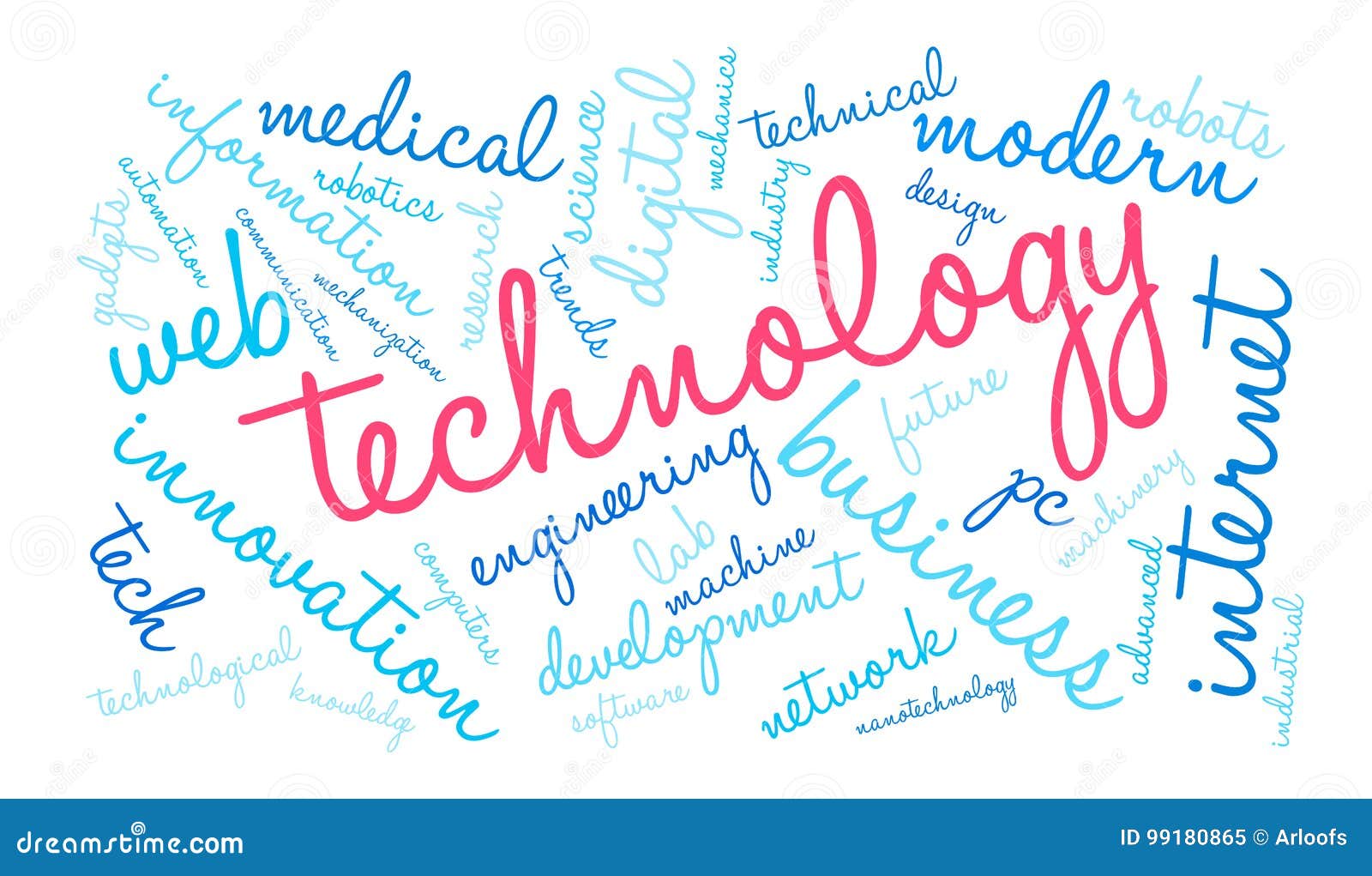 Technology Word Cloud stock vector. Illustration of advanced - 99180865