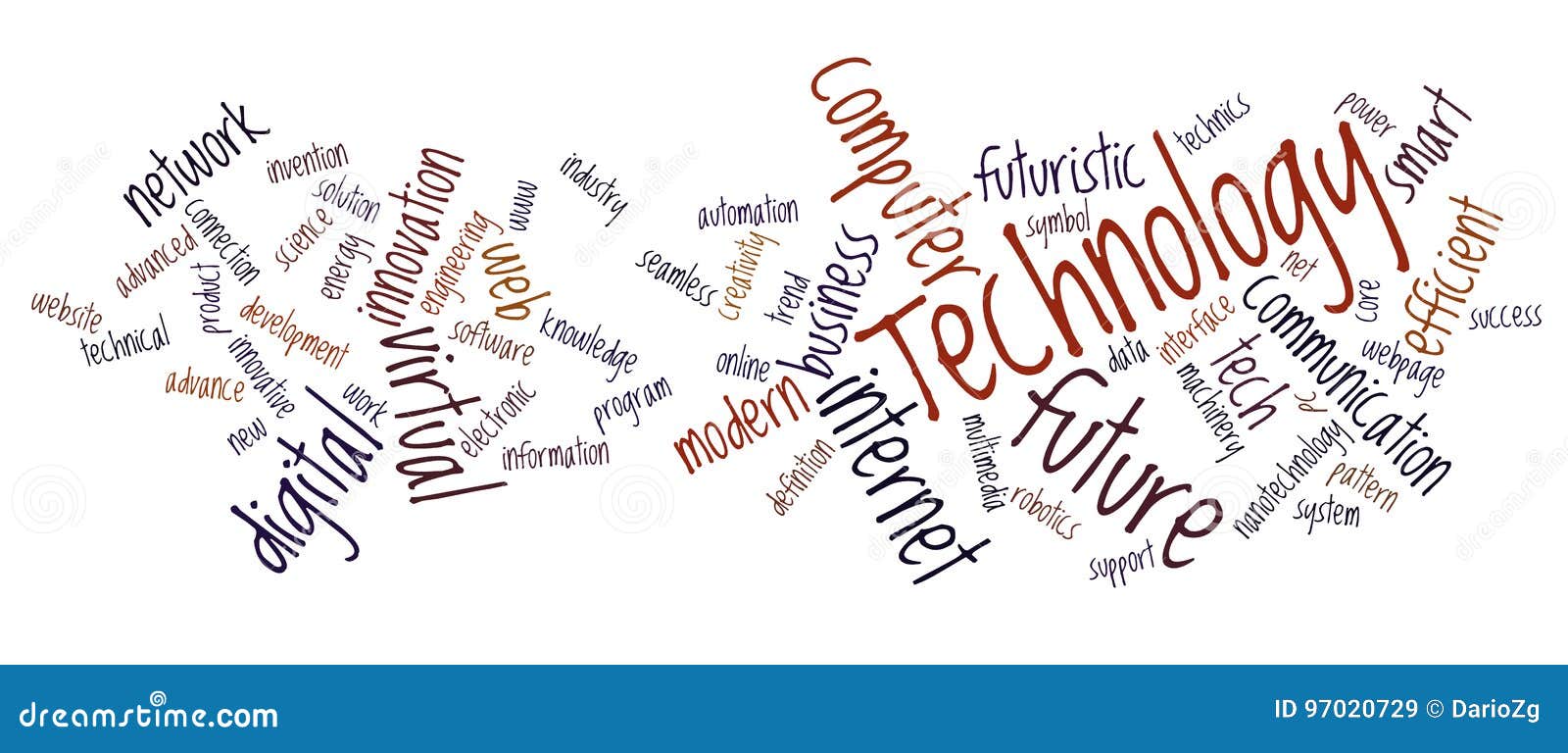 Technology word cloud stock illustration. Illustration of internet ...