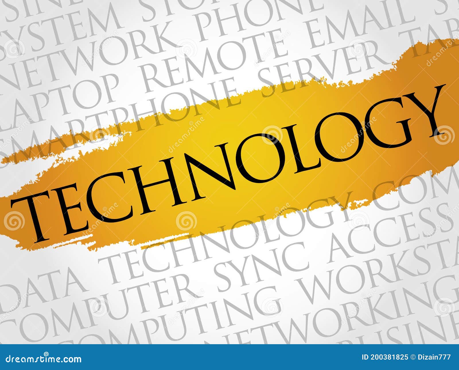 Technology words cloud stock image. Image of internet - 200381825
