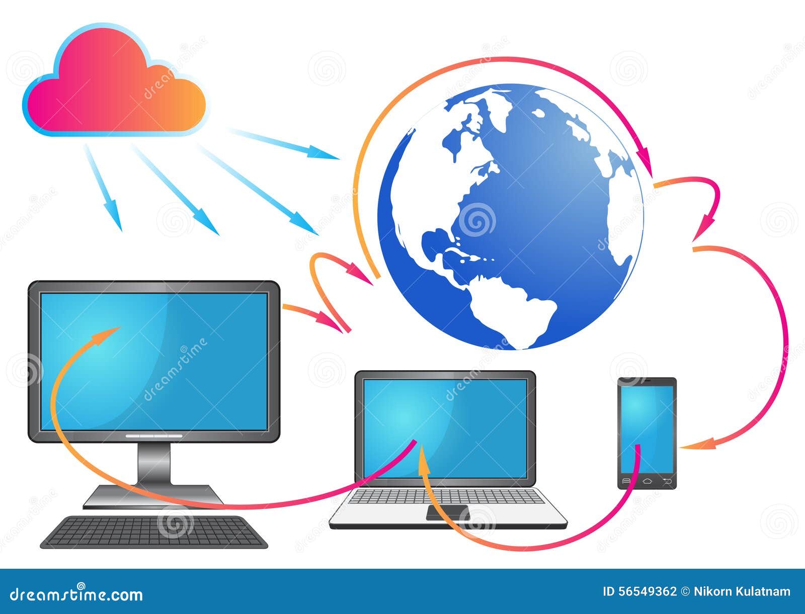 Technology World Connection Background Stock Vector - Illustration of ...
