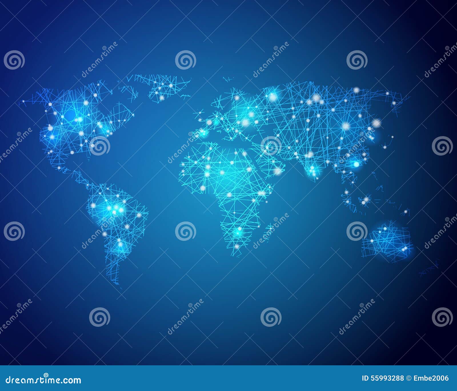 Technology world map stock vector. Illustration of countries - 55993288