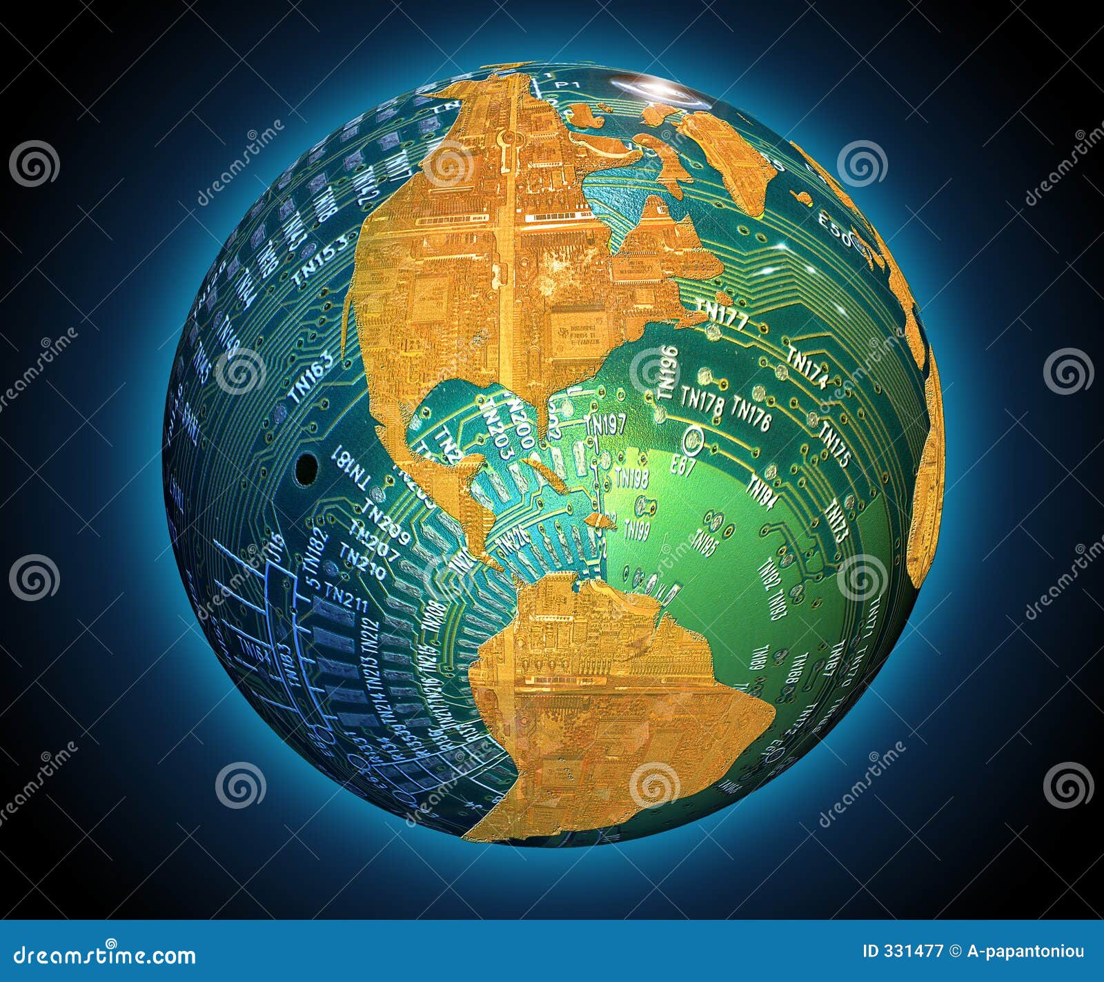 TechnoPlanet stock illustration. Illustration of cyber - 331477