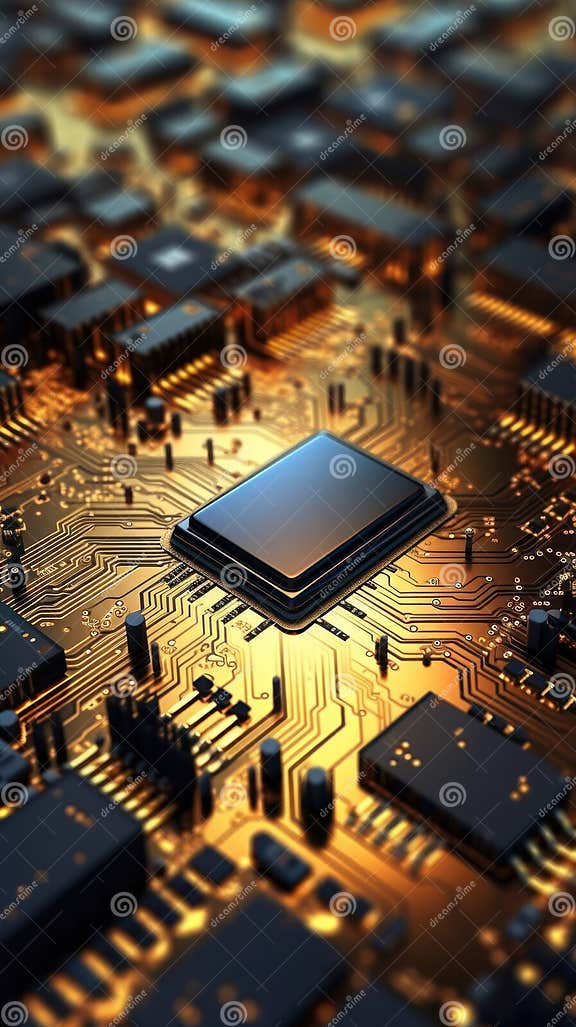 Techscape: a Digital Symphony Stock Illustration - Illustration of ...