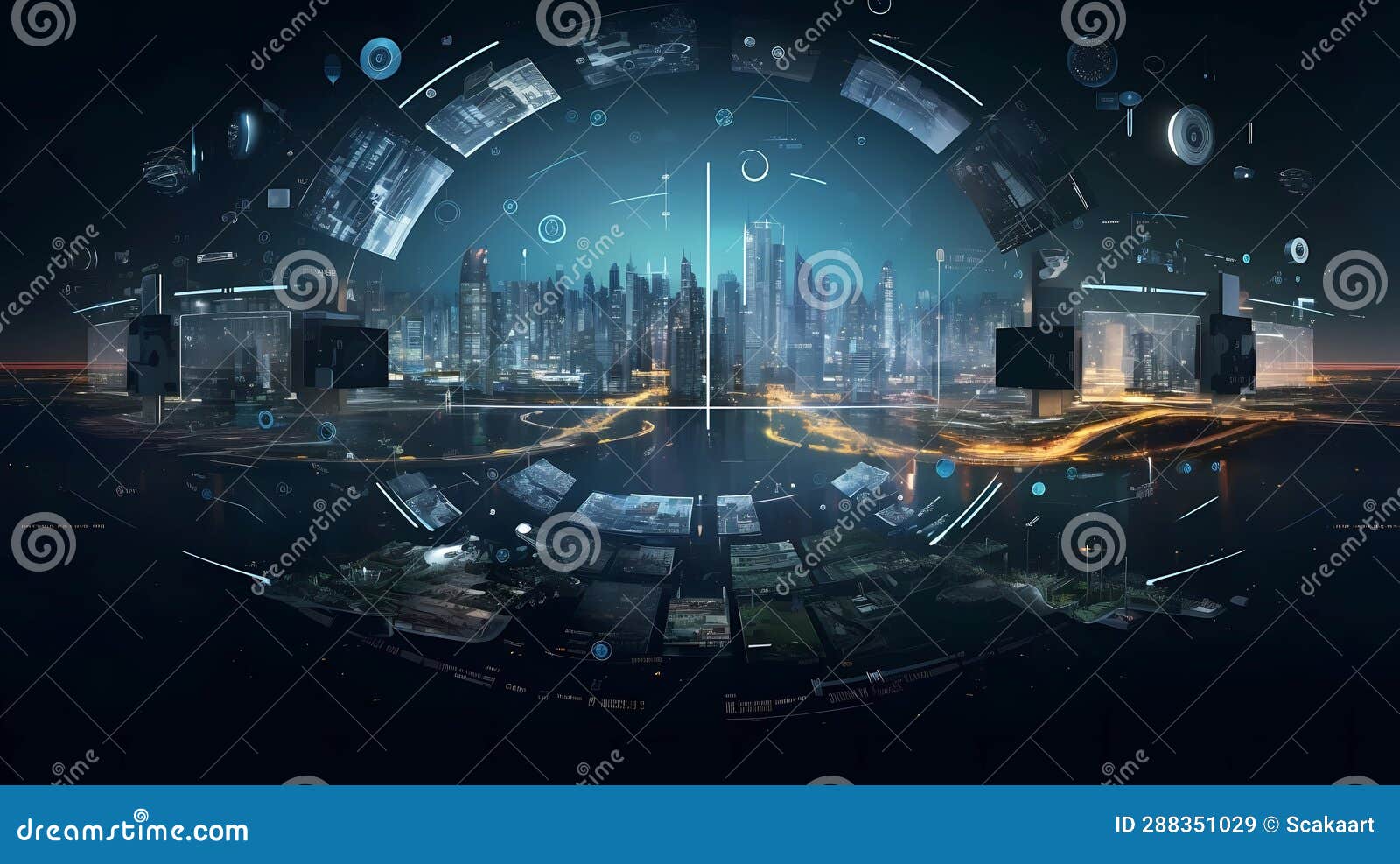 Techscape Symphony: Harmonizing Innovation and Connectivity Stock Image ...