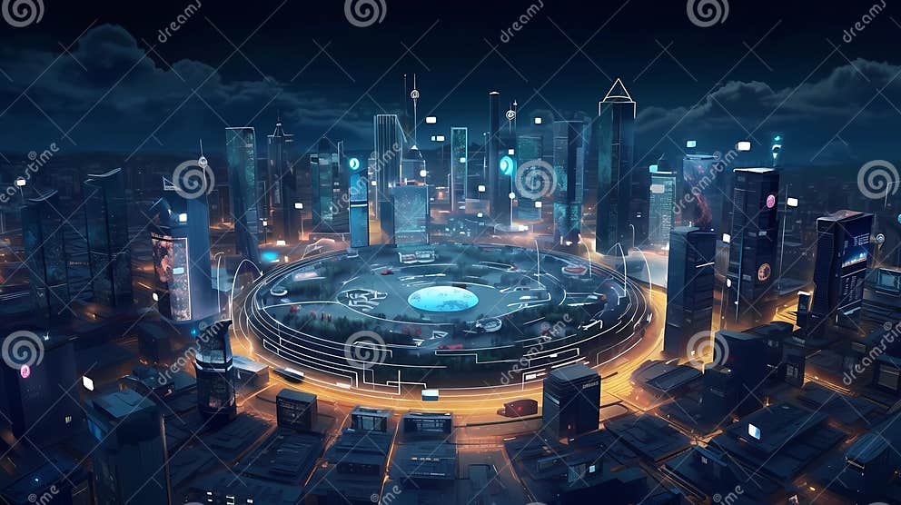 Techscape Symphony: Harmonizing Innovation and Connectivity Stock Photo ...