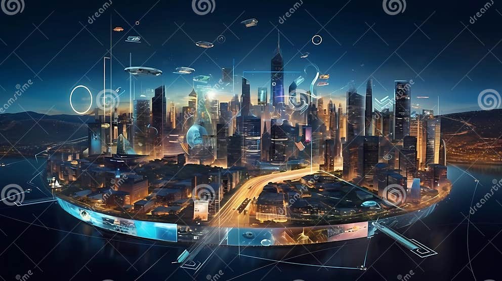 Techscape Symphony: Harmonizing Innovation and Connectivity Stock Image ...