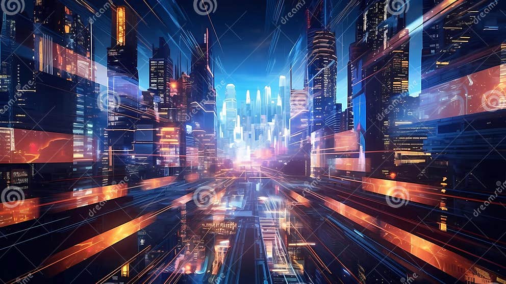 Techscape Symphony: Harmonizing Innovation and Connectivity Stock Image ...