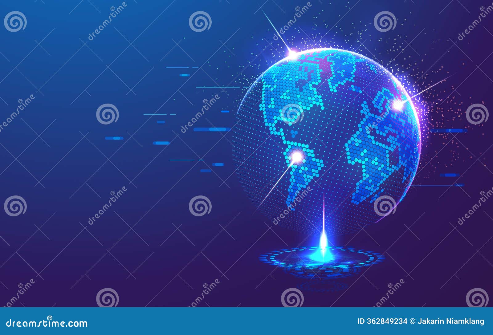 TechWorld stock illustration. Illustration of neon, technology - 362849234