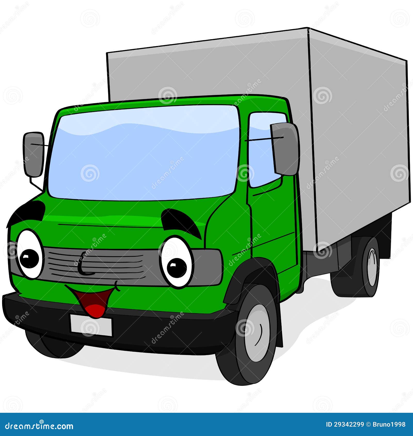 Tecknad film åker lastbil vektor illustrationer. Illustration av kanfas ...