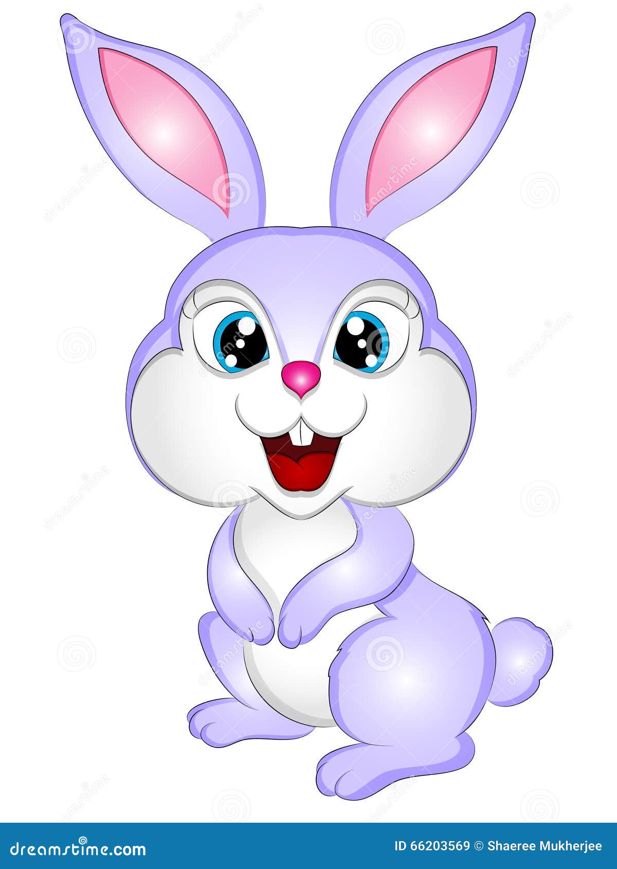 Tecknad Film Bunny Rabbit Vector Illustration Vektor Illustrationer ...