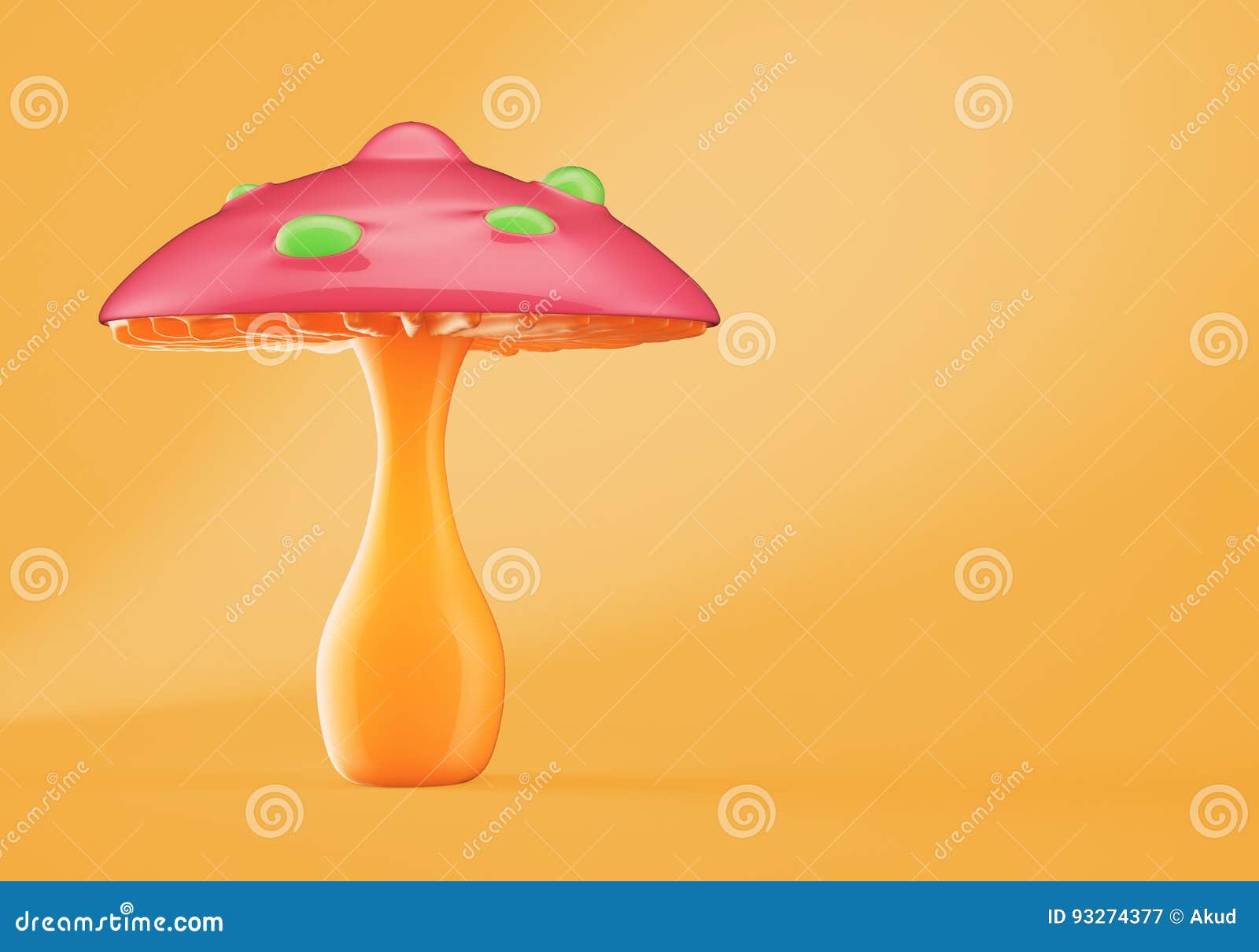 Tecknad Film Utformad Champinjon Stock Illustrationer - Illustration av ...