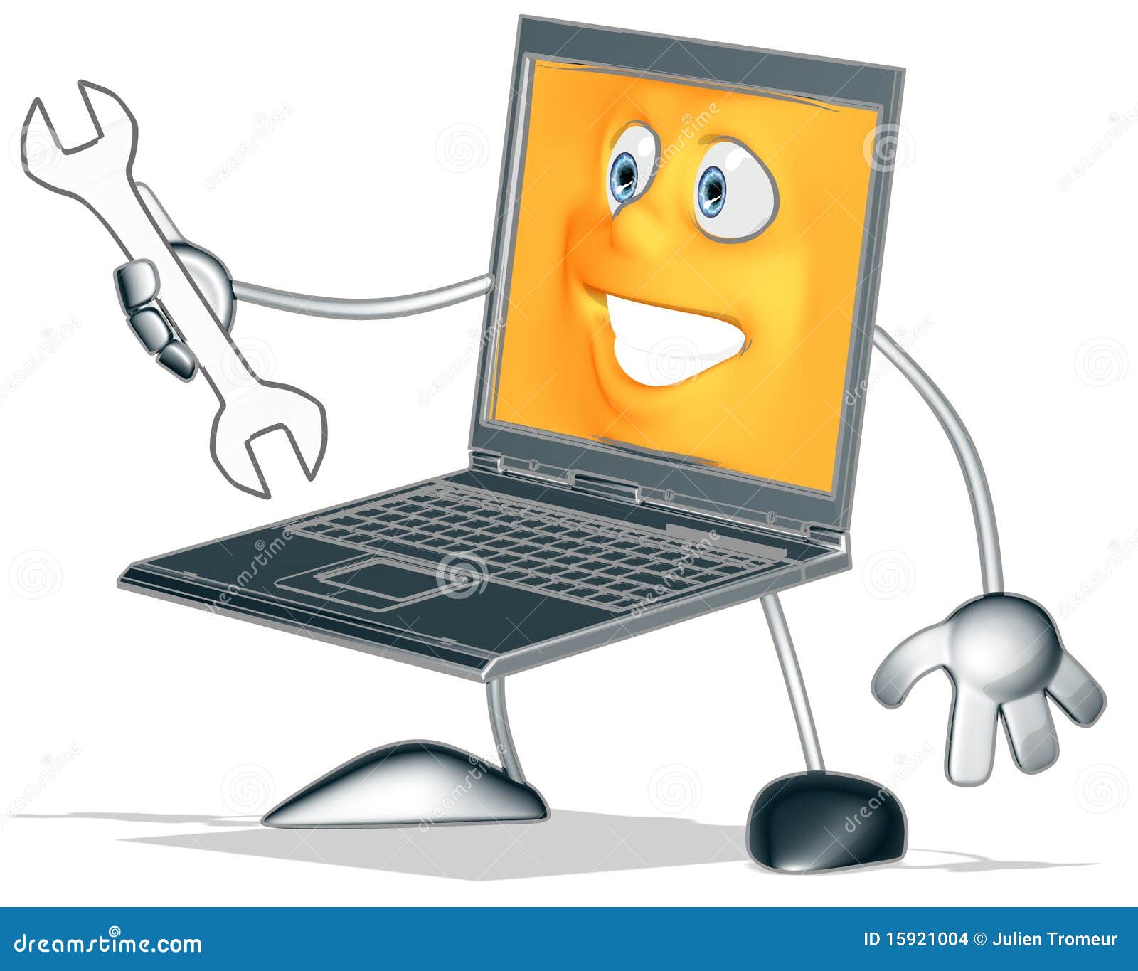 Tecknad filmbärbar dator stock illustrationer. Illustration av ...