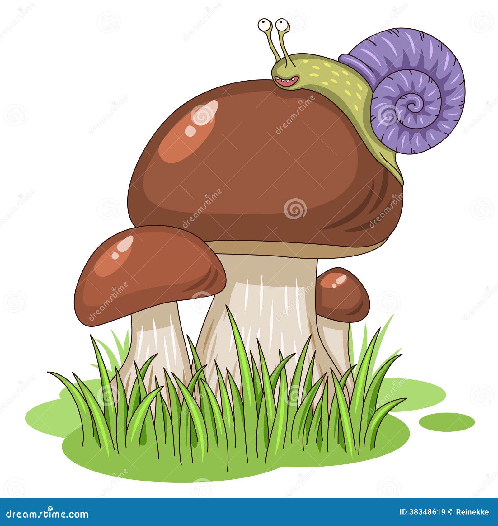 Tecknad filmchampinjoner vektor illustrationer. Illustration av tecknad ...