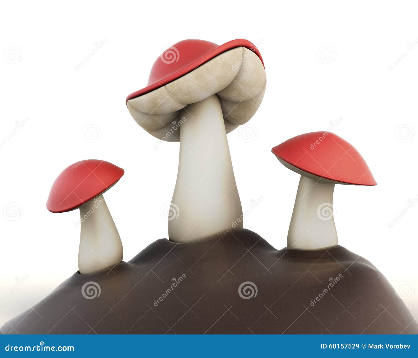 Tecknad filmchampinjoner stock illustrationer. Illustration av teckning ...