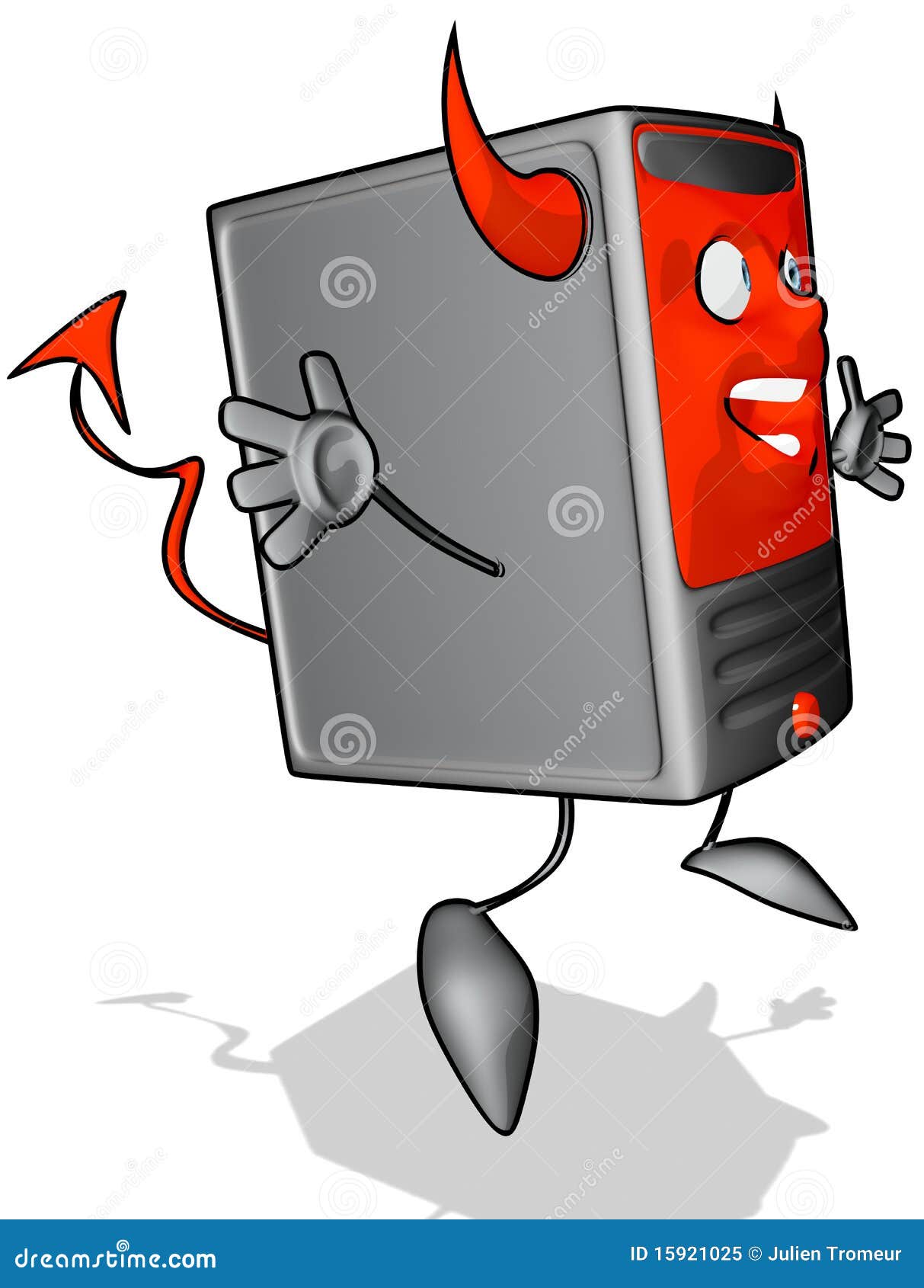 Tecknad filmdator stock illustrationer. Illustration av virus - 15921025