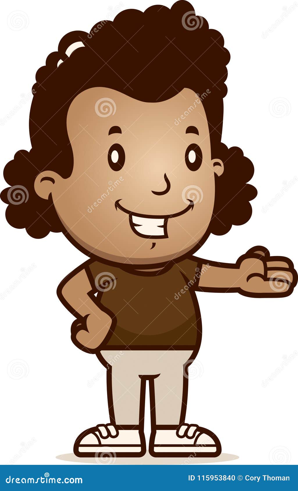 Tecknad Filmflickapresentation Vektor Illustrationer - Illustration av ...