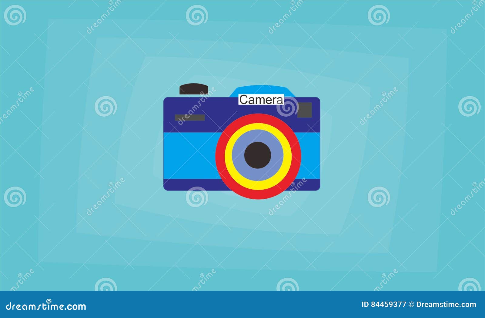 Tecknad filmkamera stock illustrationer. Illustration av starkt - 84459377