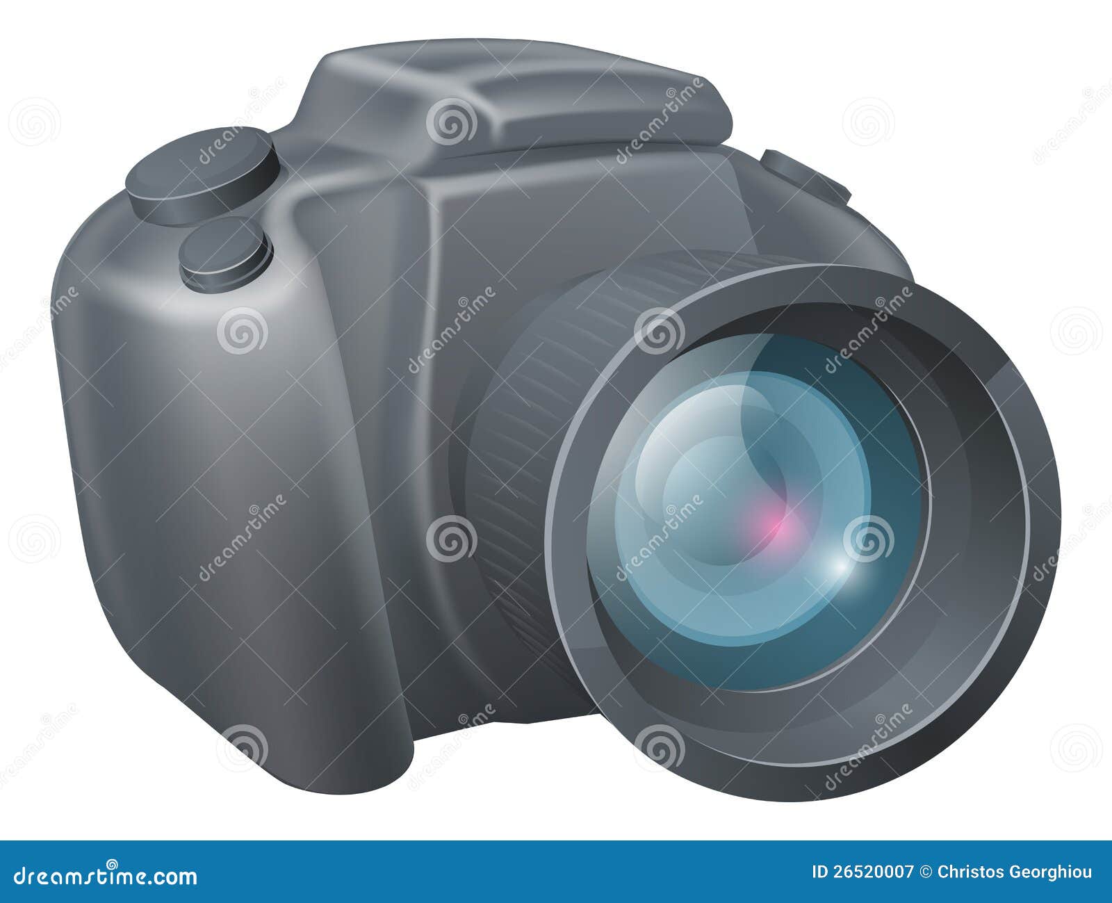 Tecknad Filmkameraillustration Vektor Illustrationer - Illustration av ...