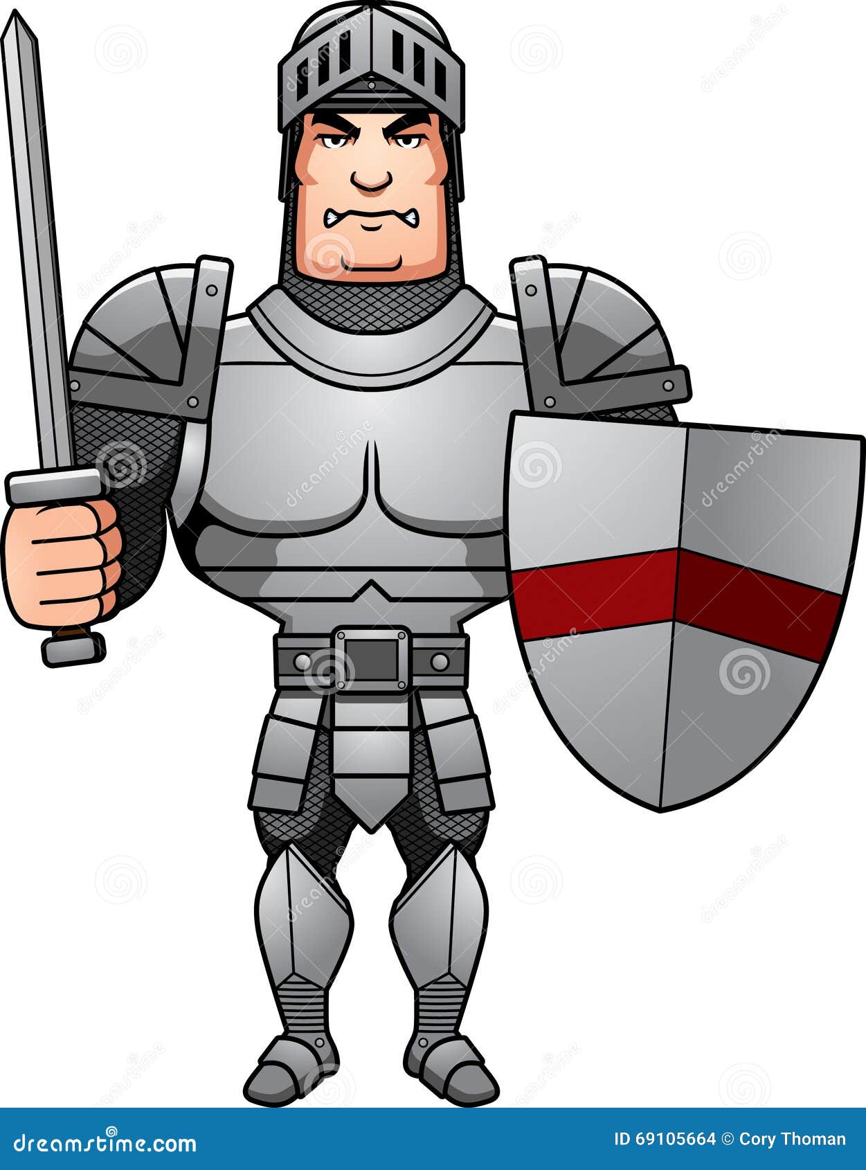 Tecknad filmriddare Battle vektor illustrationer. Illustration av sköld ...