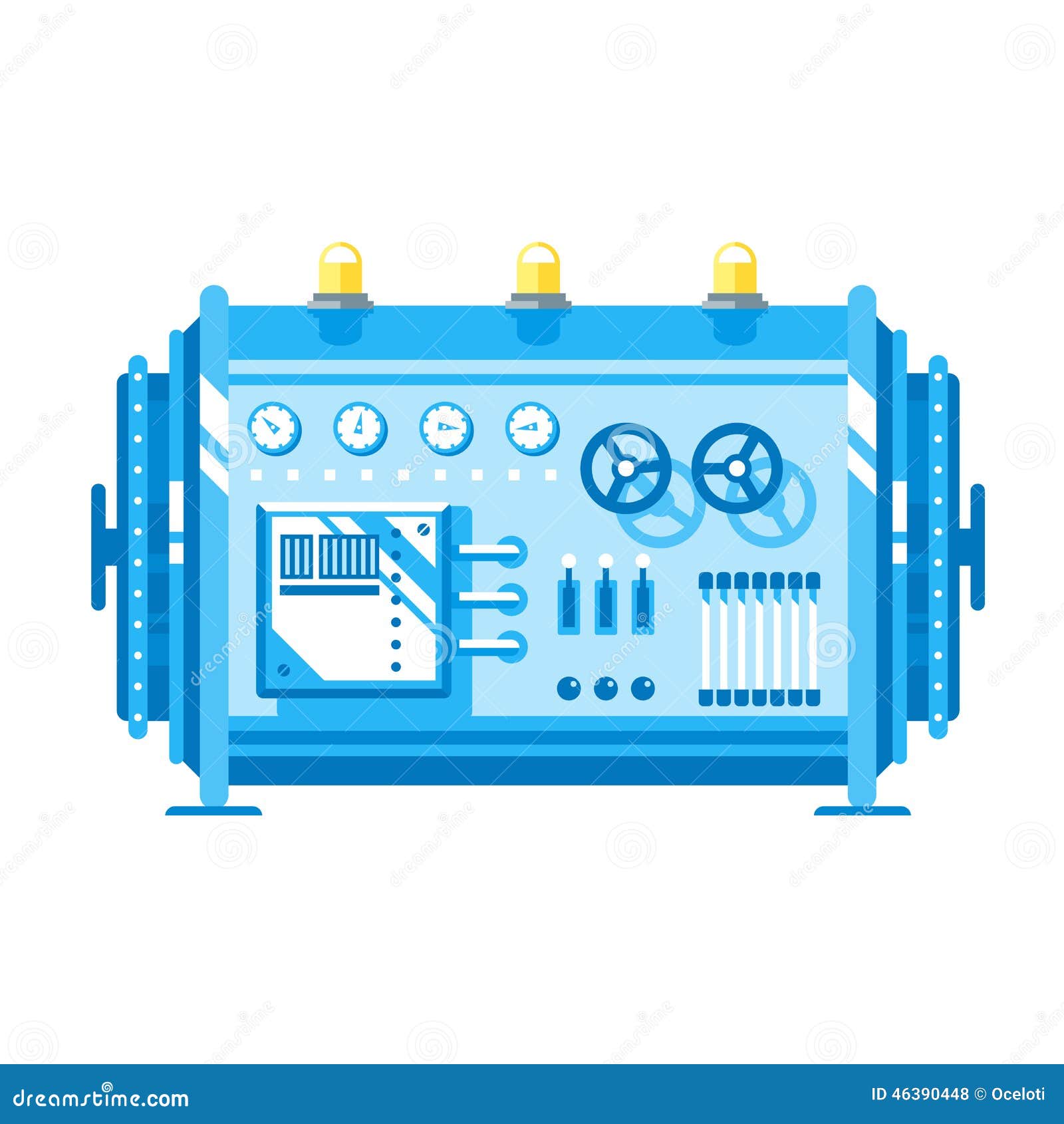 Tecknad Filmskapelsemekanism Vektor Illustrationer - Illustration av ...