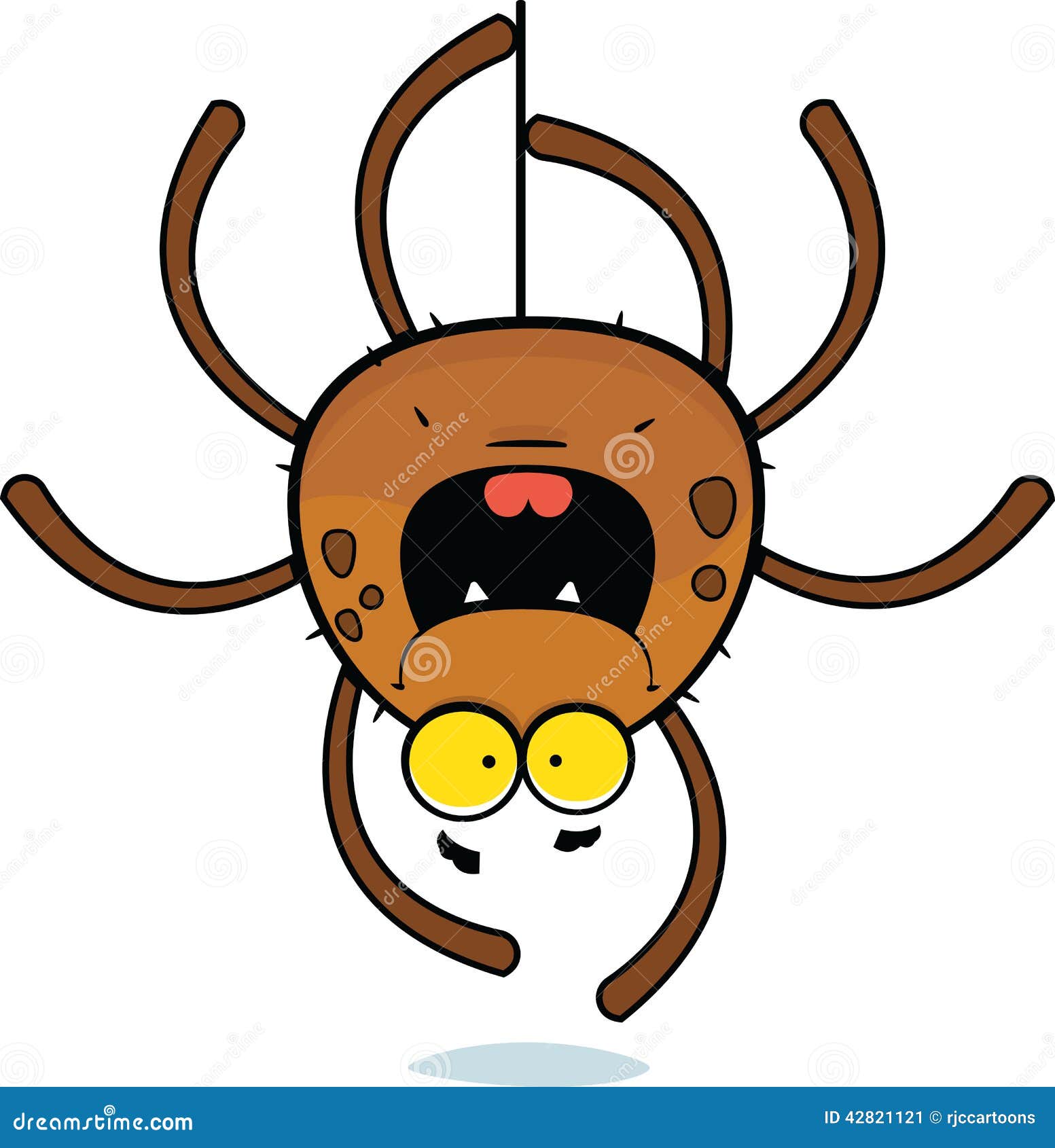 Tecknad Filmspindelklättring Vektor Illustrationer - Illustration av ...