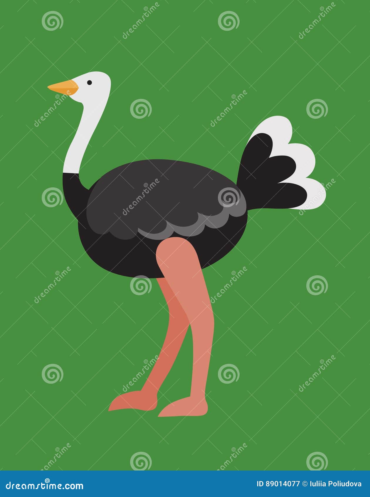 Tecknad filmstruts stock illustrationer. Illustration av husdjur - 89014077