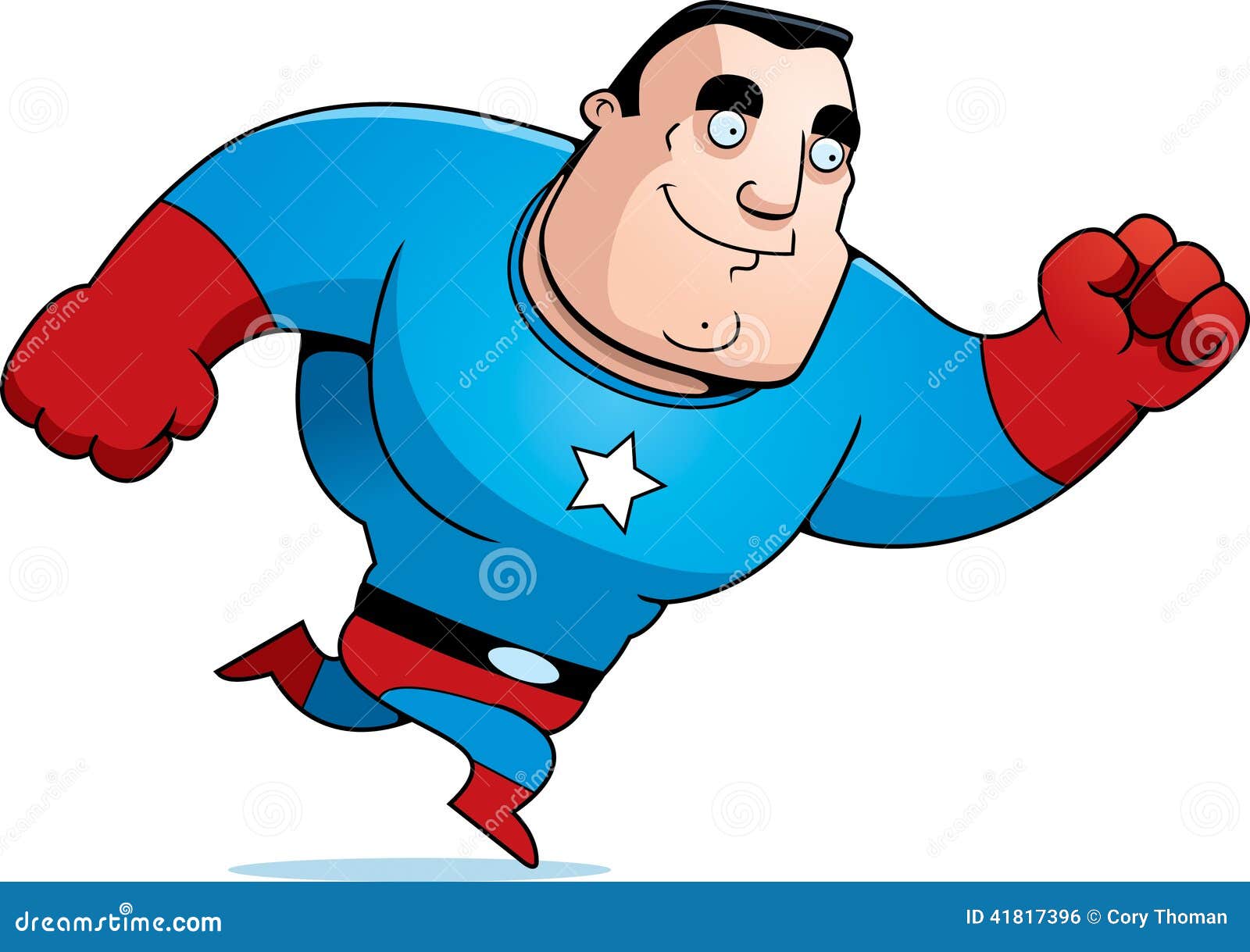 Tecknad FilmSuperherospring Vektor Illustrationer - Illustration av ...