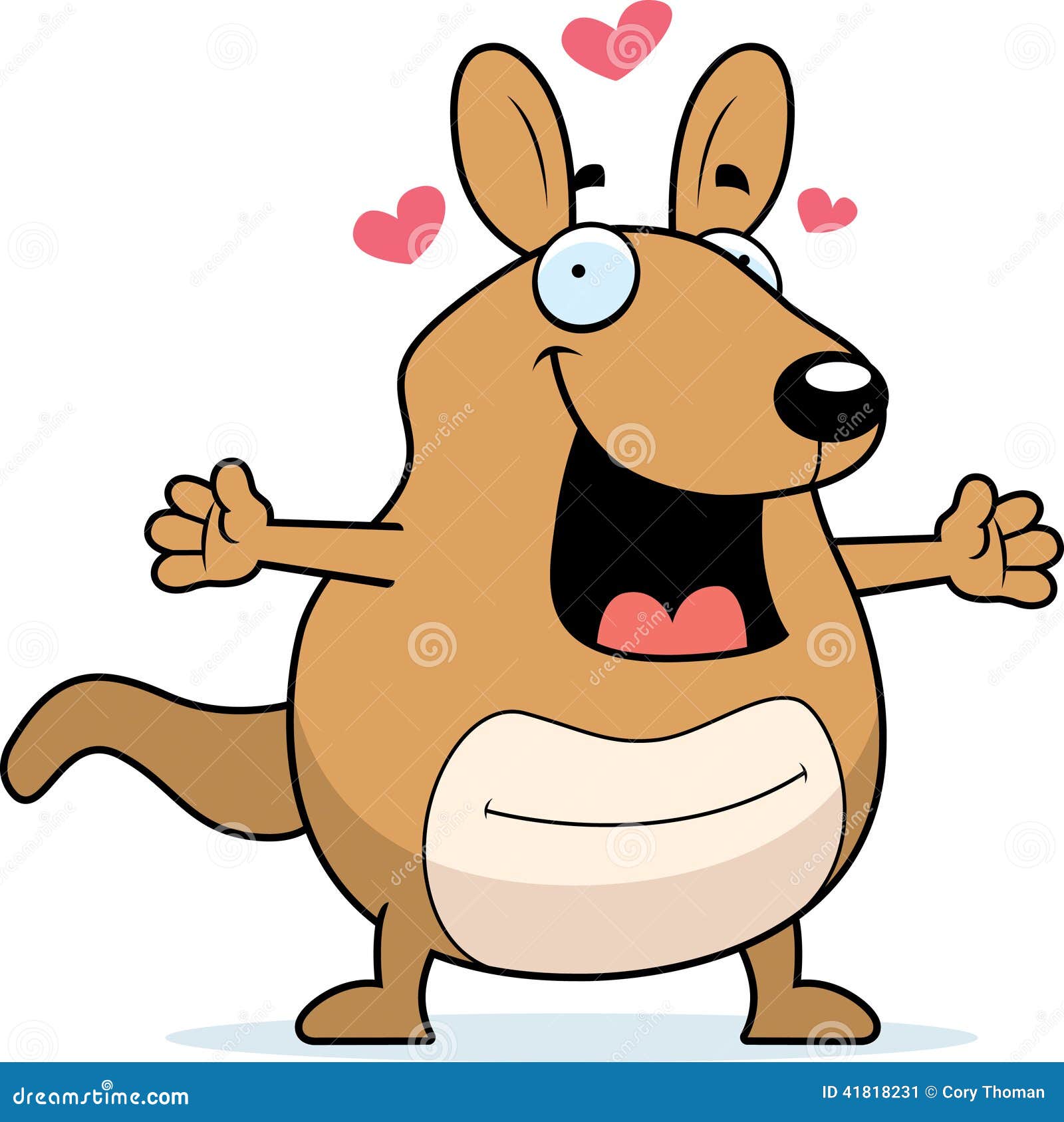 Tecknad filmvallabykram vektor illustrationer. Illustration av känguru ...