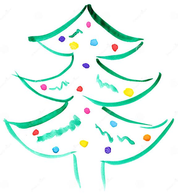 Tecknad julgran stock illustrationer. Illustration av produkt - 27885755