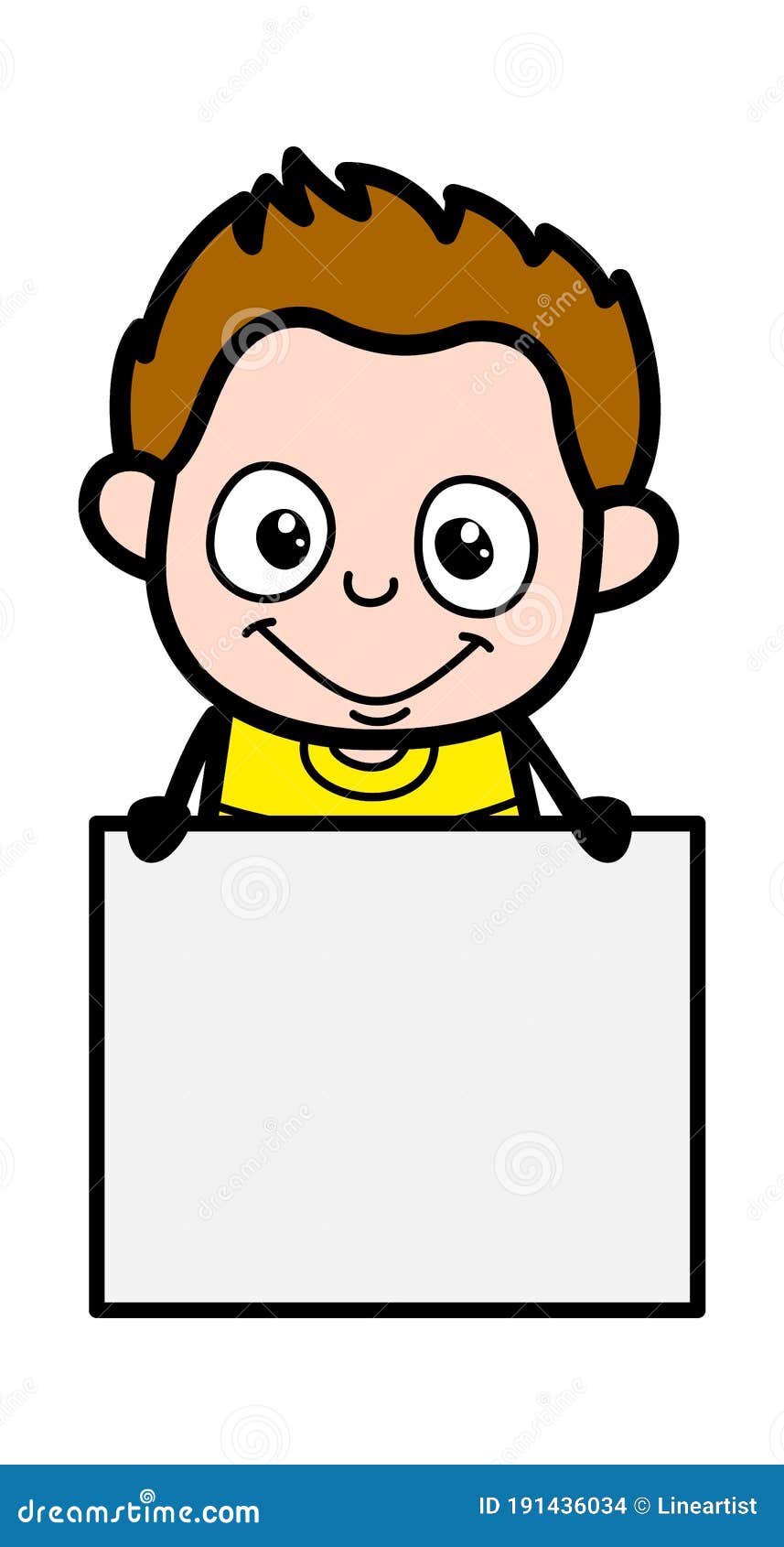 Tecknad Ung Pojke Som Visar Tomt Bord Stock Illustrationer ... Tecknad Ung Pojke Som Visar Tomt Bord Stock Illustrationer ...