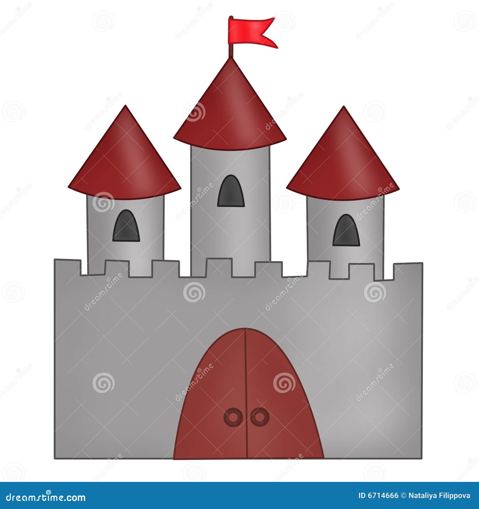 Tecknat Slott Royaltyfri Bild - Bild: 6714666