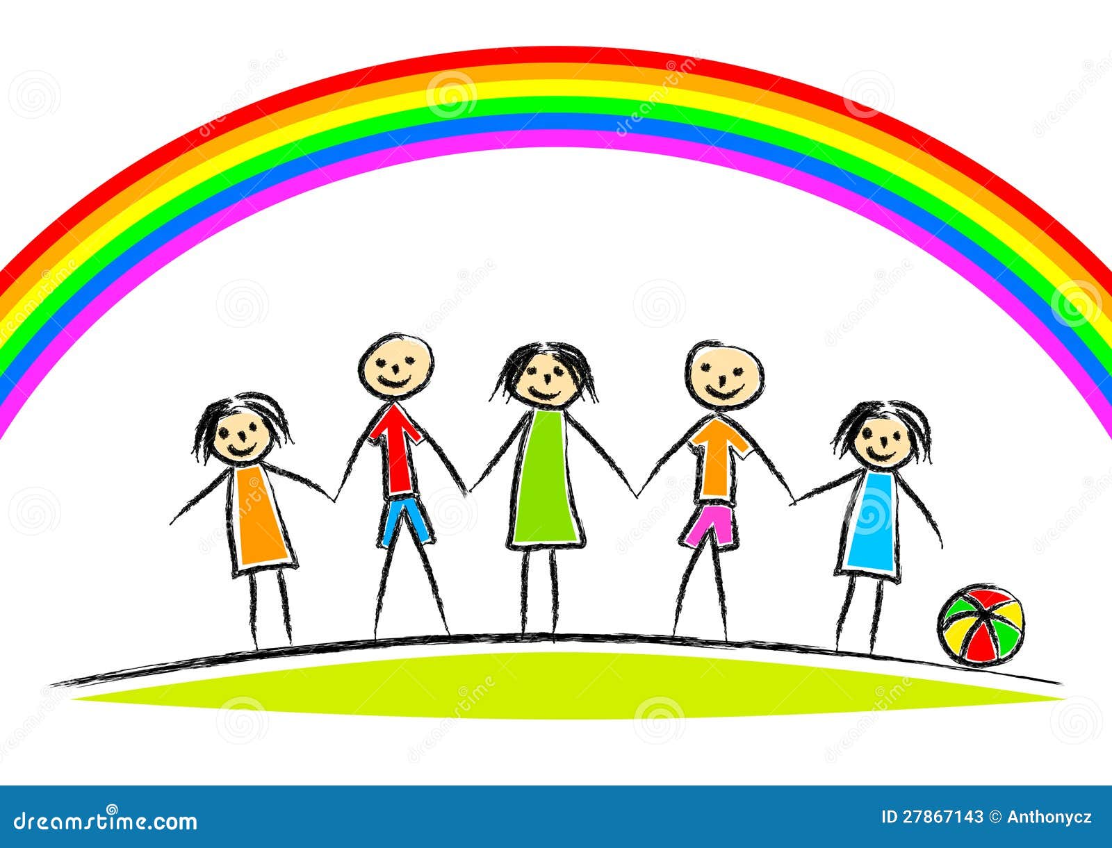 Teckning av barn vektor illustrationer. Illustration av gemenskap ...