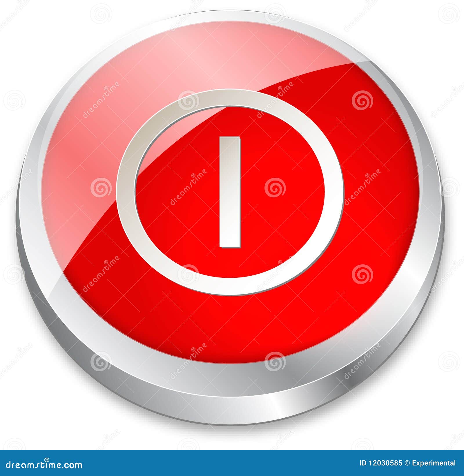 Tecla 3d De Ligar/desligar No Vermelho Ilustração Stock - Ilustração de ...