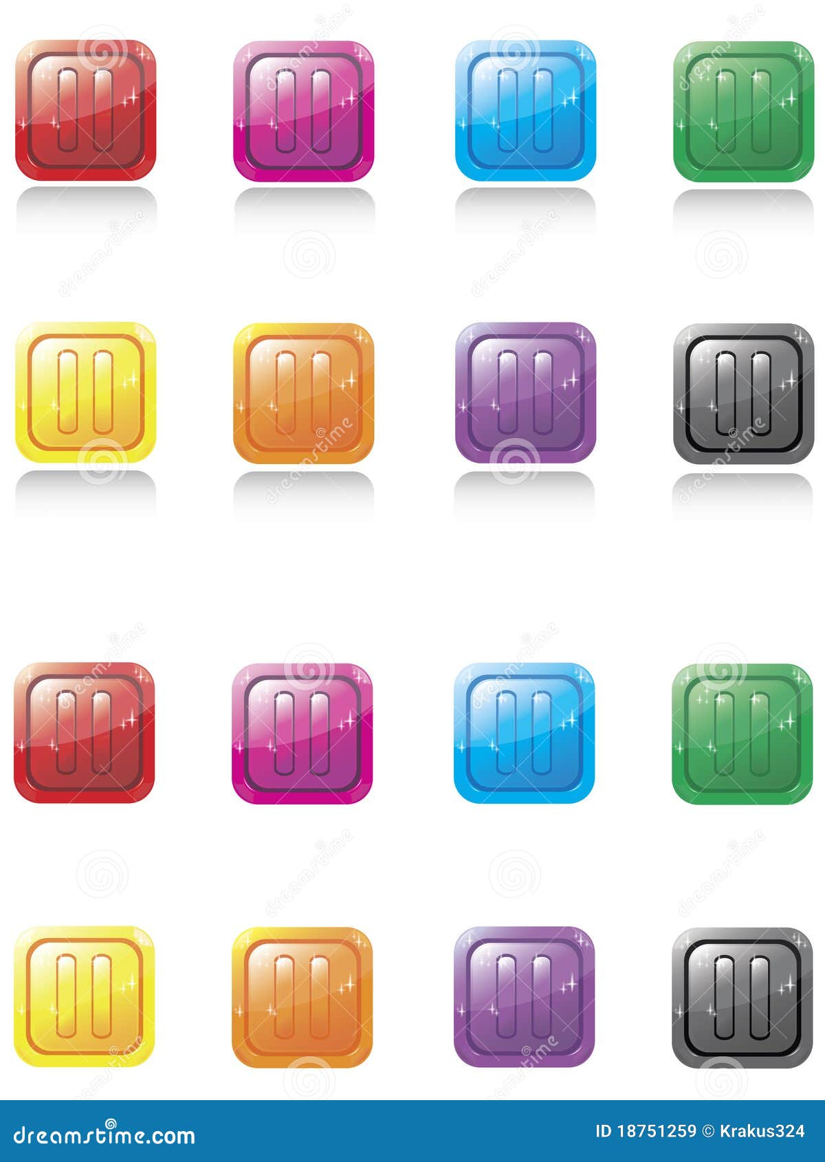 Tecla de pausa ilustração stock. Ilustração de amarelo - 18751259