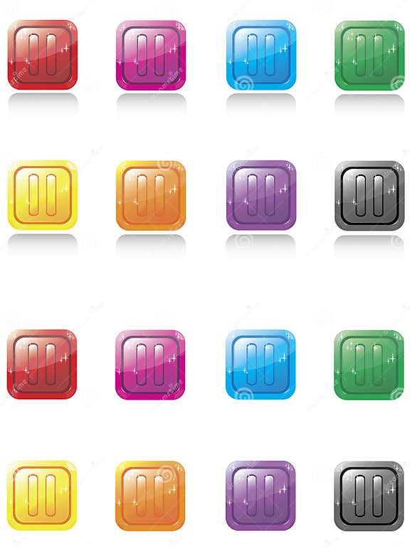 Tecla de pausa ilustração stock. Ilustração de amarelo - 18751259