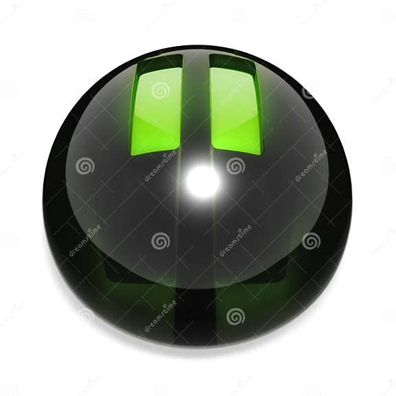 Tecla de pausa ilustração stock. Ilustração de verde, pausa - 7656067