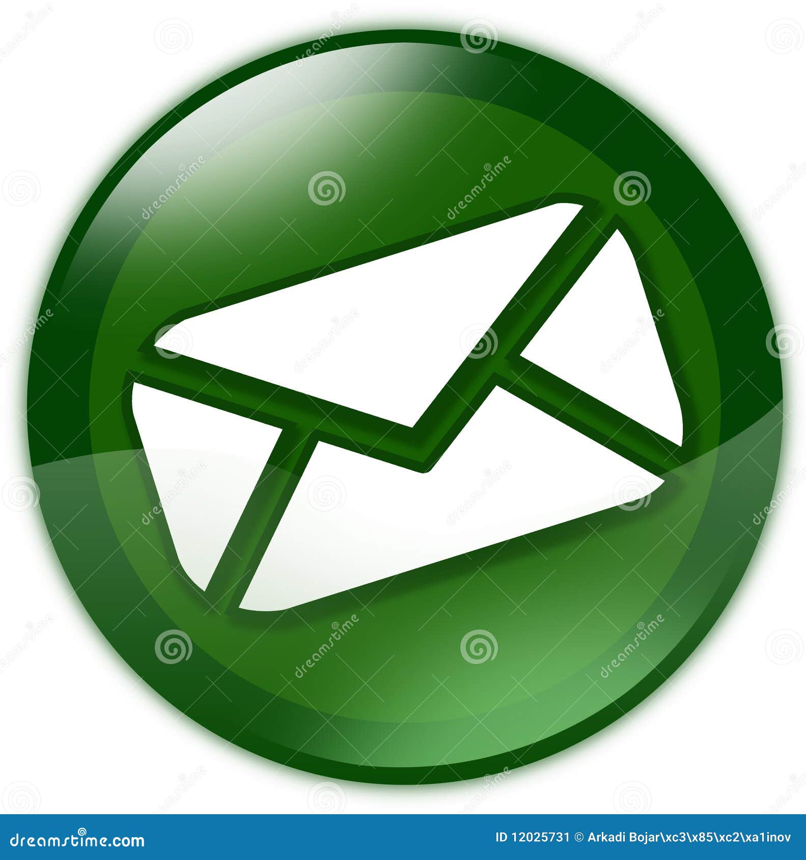 Tecla verde do email ilustração stock. Ilustração de vidro - 12025731